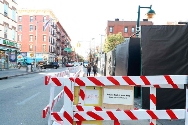 Path of most resistance: Bedford Ave. sidewalk blocked for years at ...