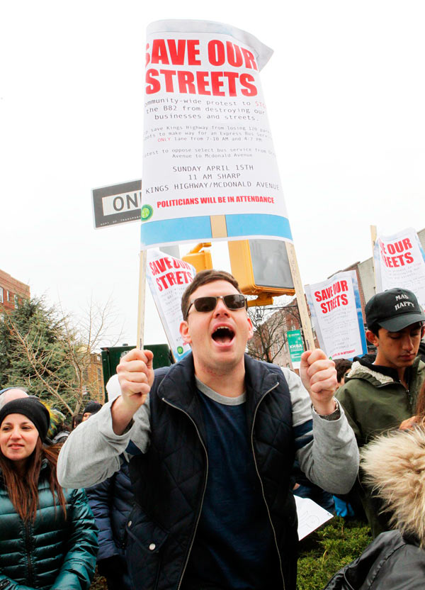 Park it! Locals demand city not trade spaces for buses • Brooklyn Paper