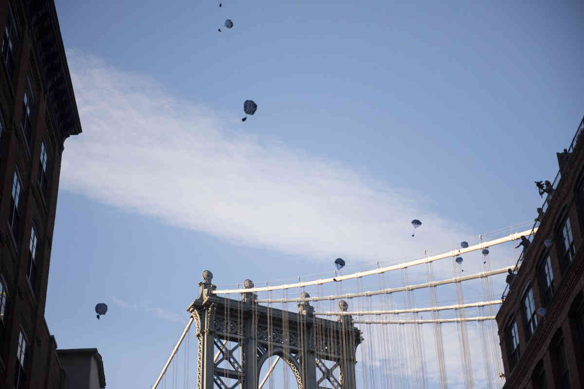 Drop in! Dumbo block party features floating elephants • Brooklyn Paper
