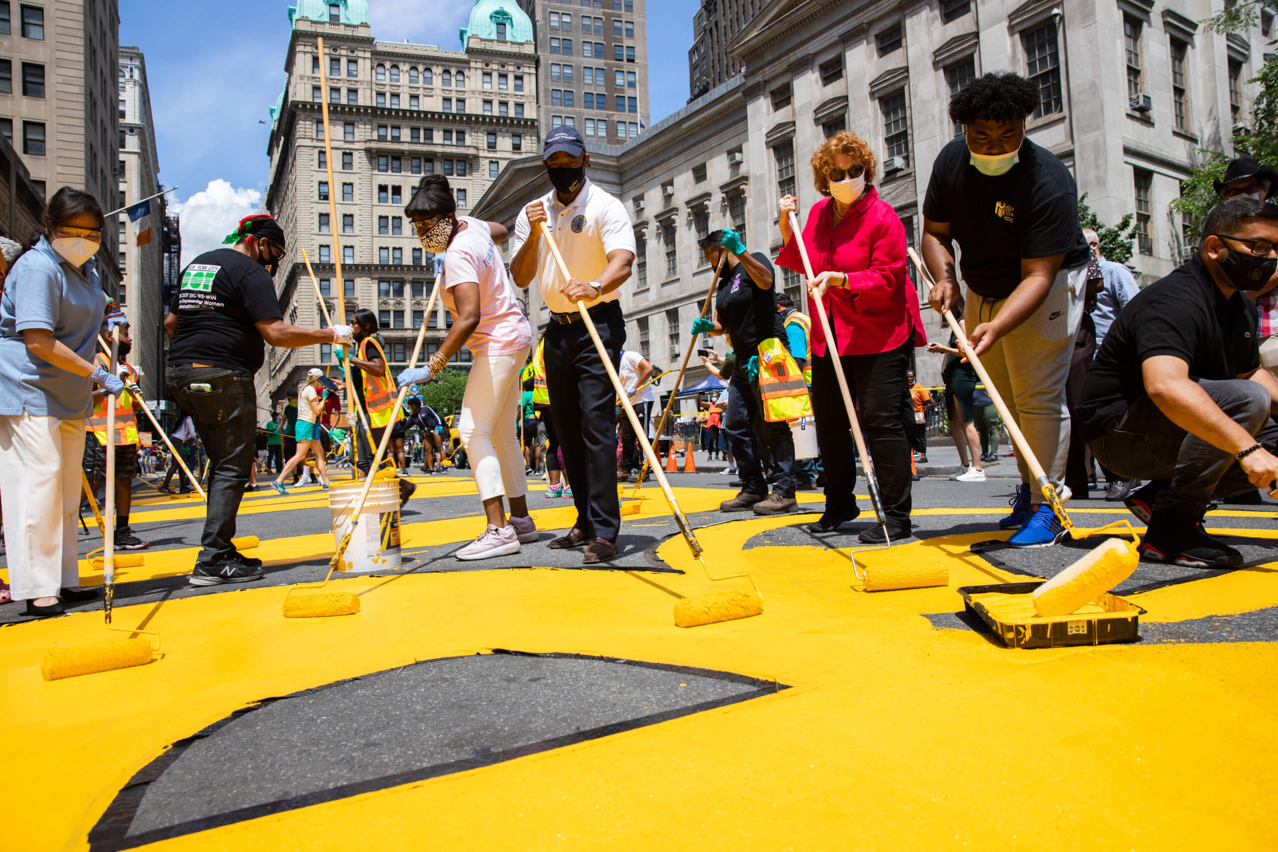 Black Lives Matter mural unveiled outside Borough Hall, near new BLM ...
