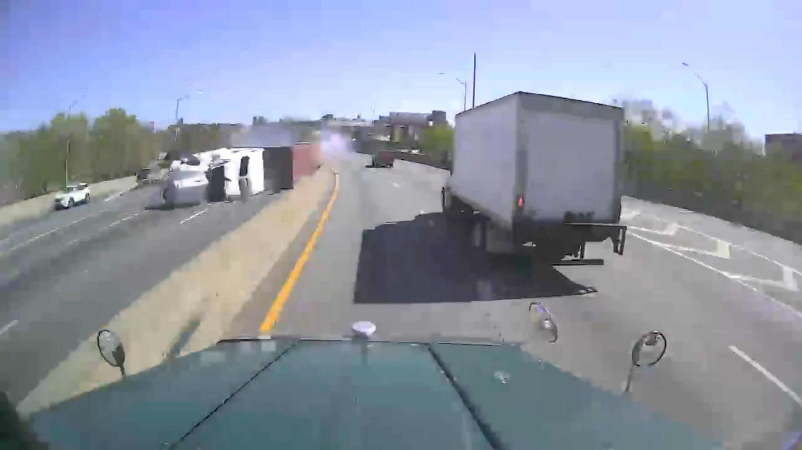See it: Video shows truck flip on BQE • Brooklyn Paper