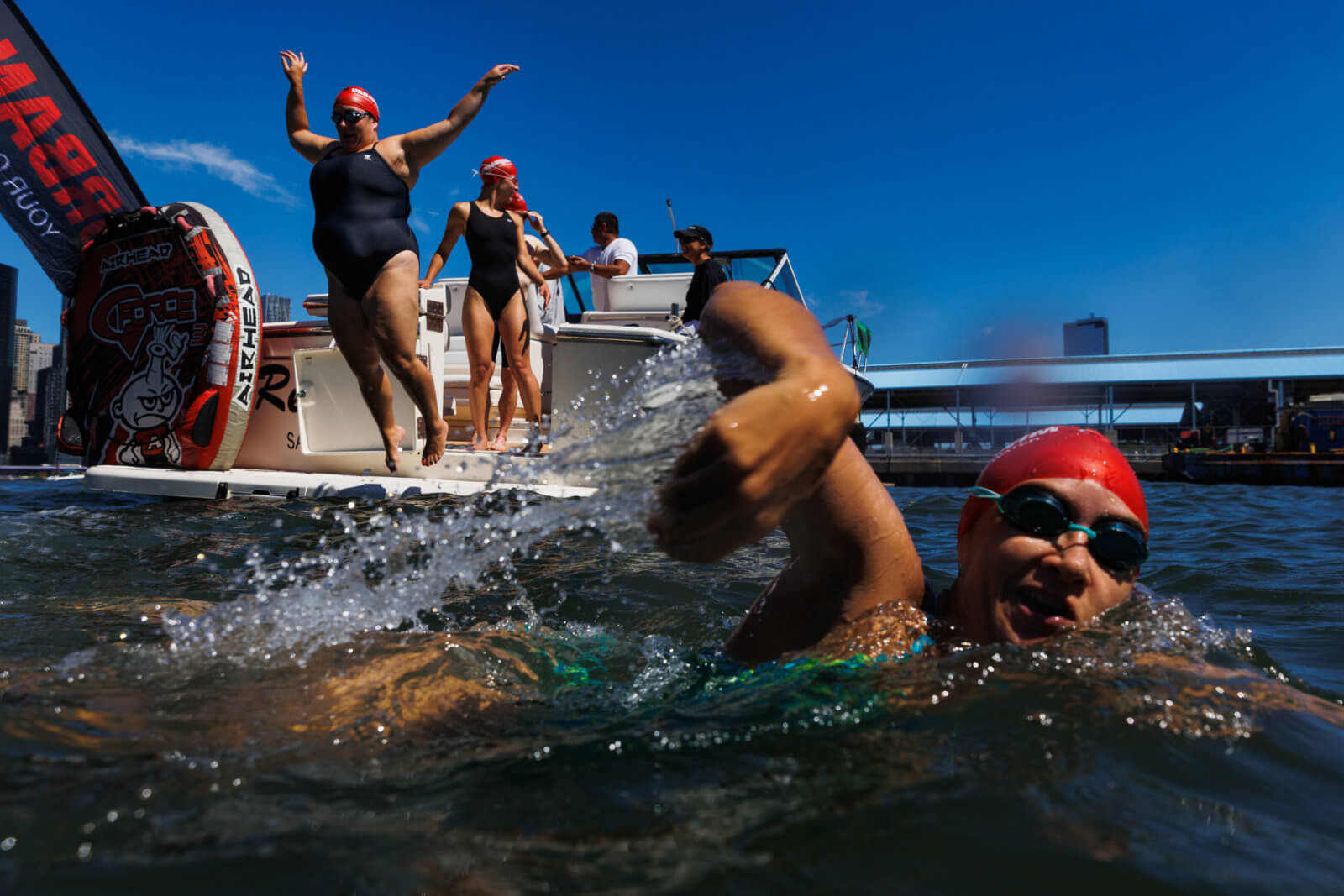 ‘I feel like a kid’: Open water swimmers traverse the Brooklyn ...