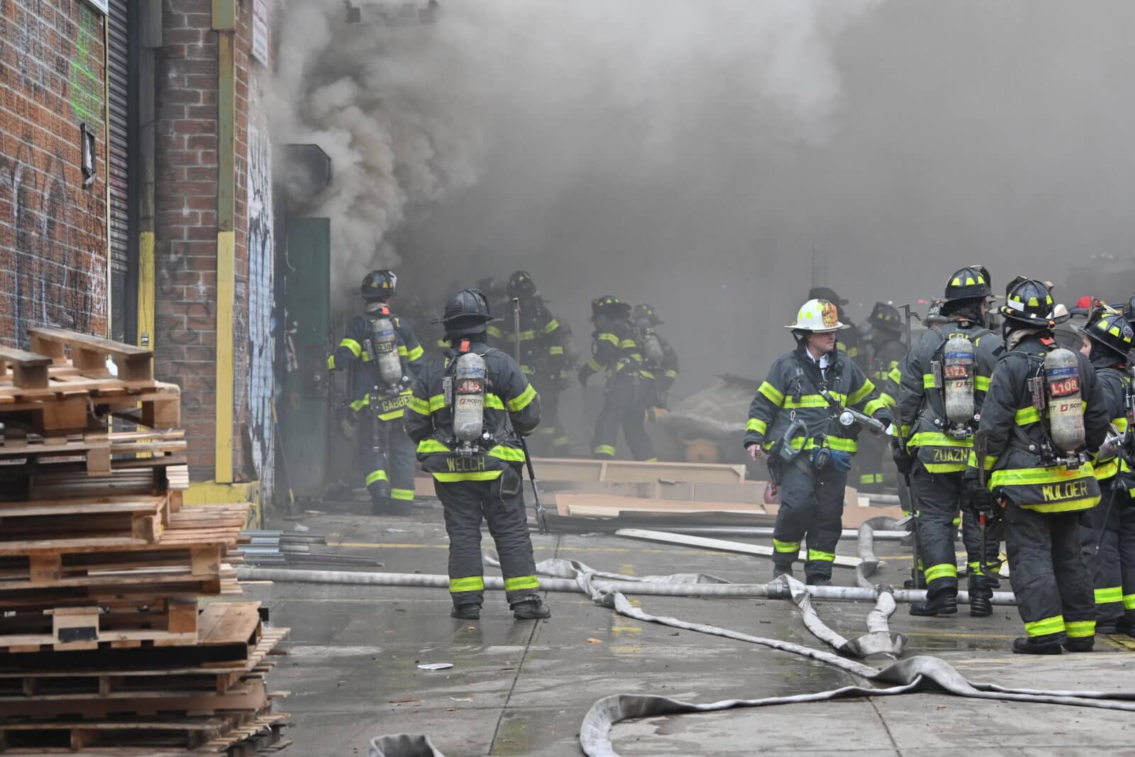 Four-alarm fire rips through Williamsburg building, setting lumber ...
