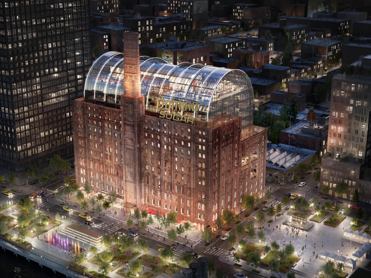 Domino Sugar Refinery renovation nearly complete as Two Trees builds ...