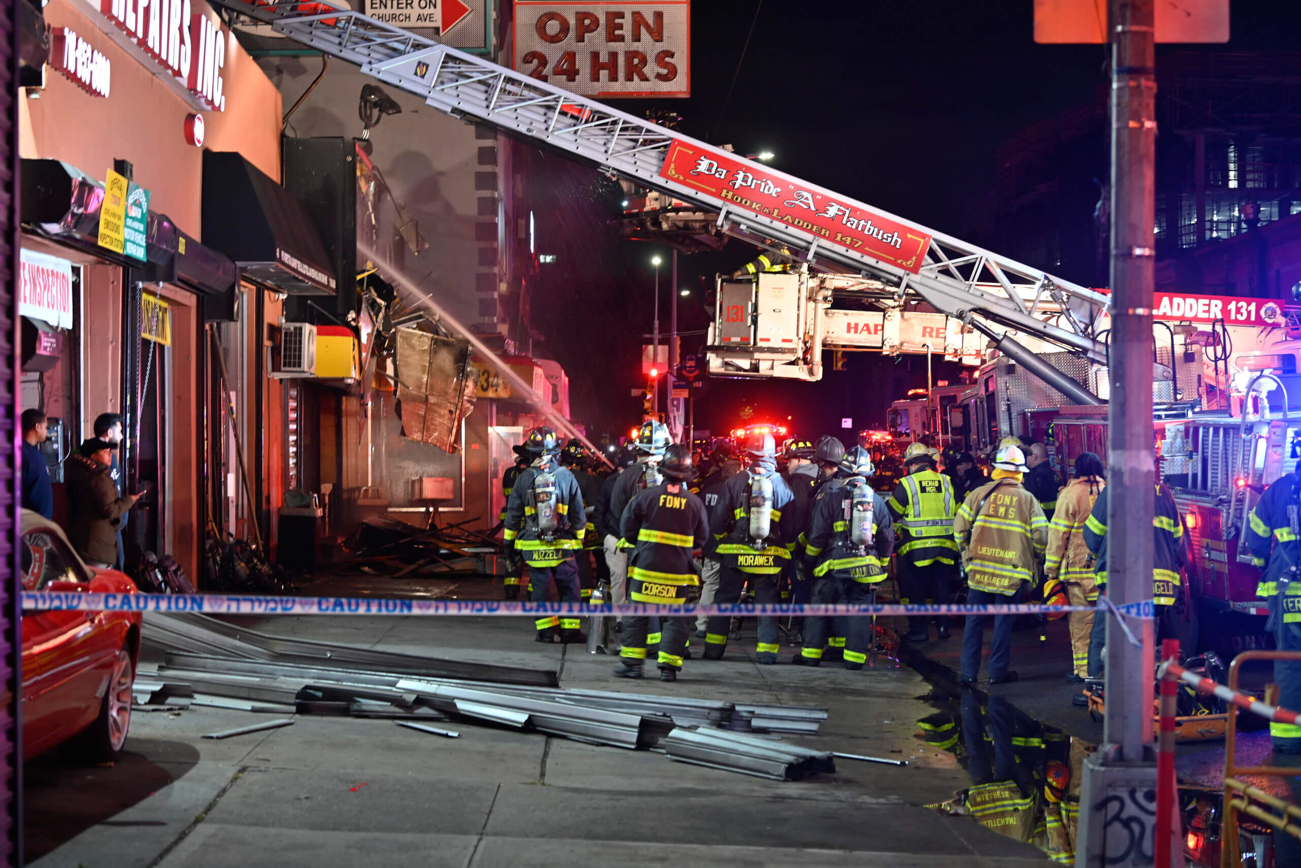 Two firefighters injured in early-morning blaze at Kensington car wash ...