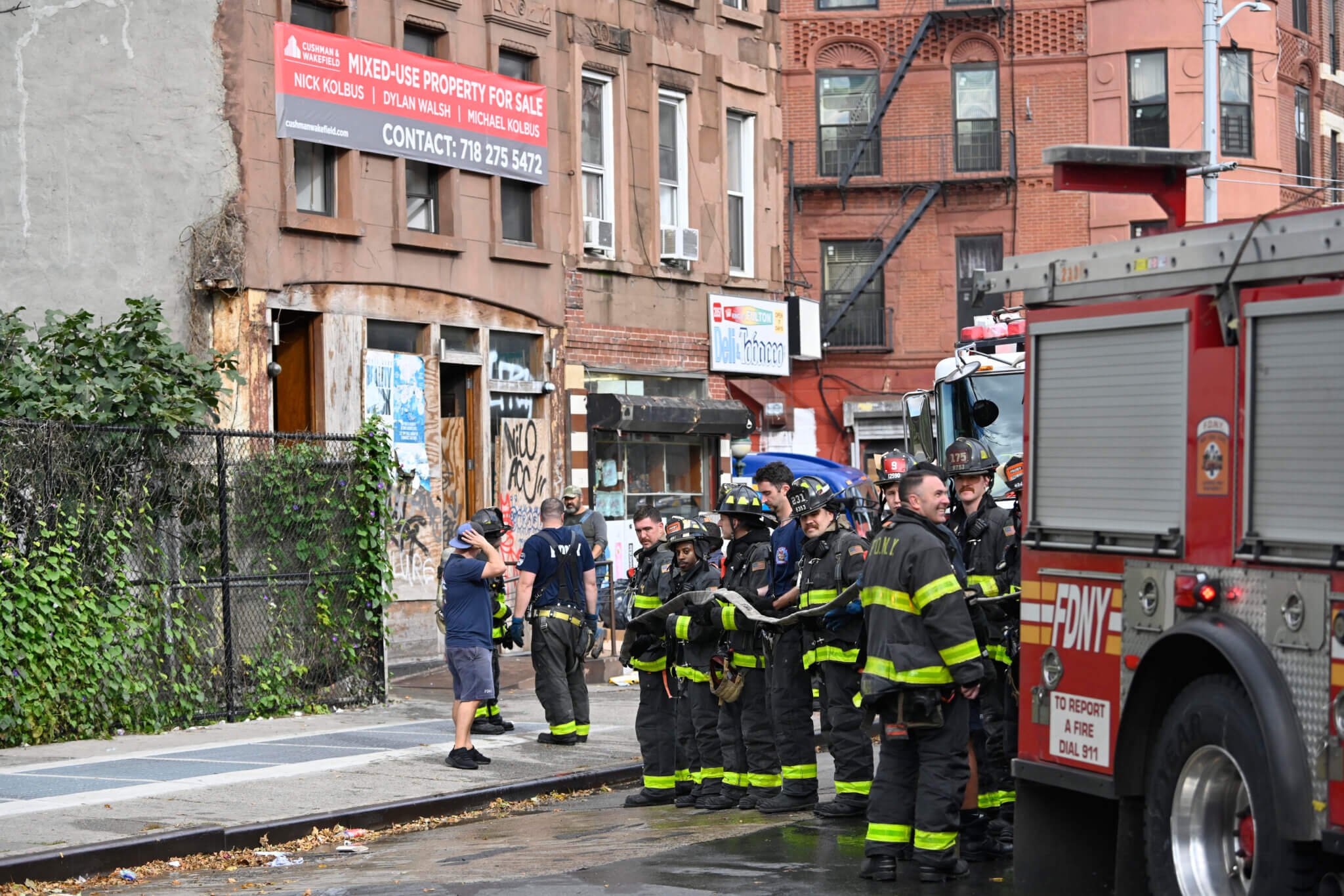 One firefighter injured after blaze breaks out at vacant Ocean Hill ...