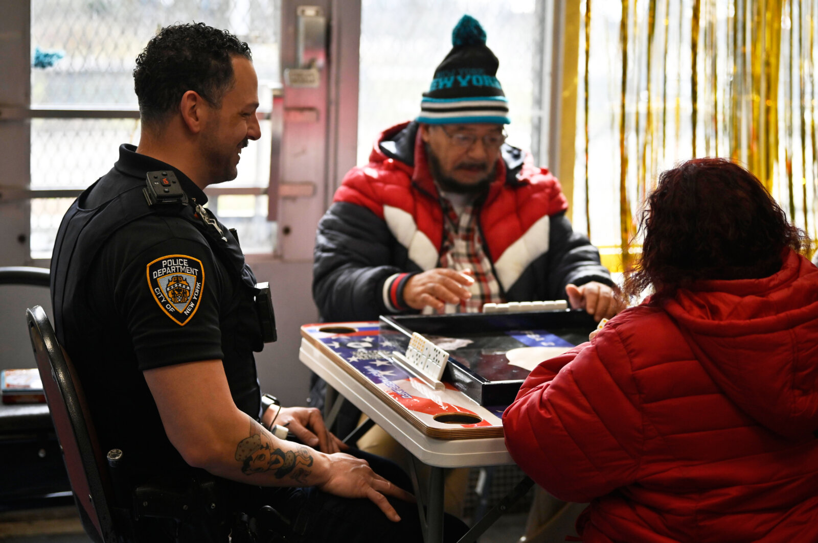 Playing their right hand: Police gift handcrafted domino tables to ...