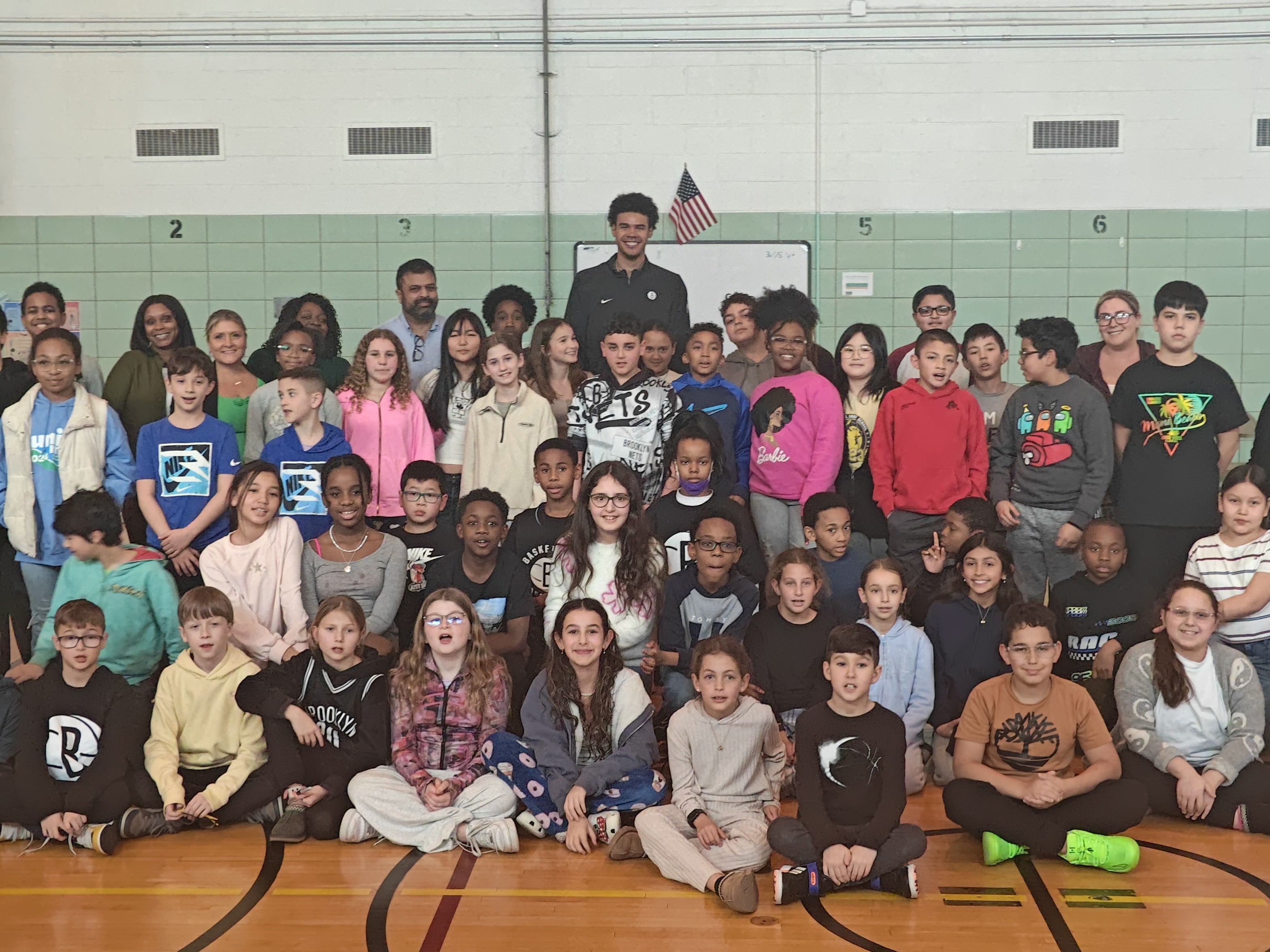 Nets player Cam Johnson visits Mill Basin school to motivate young STEM ...