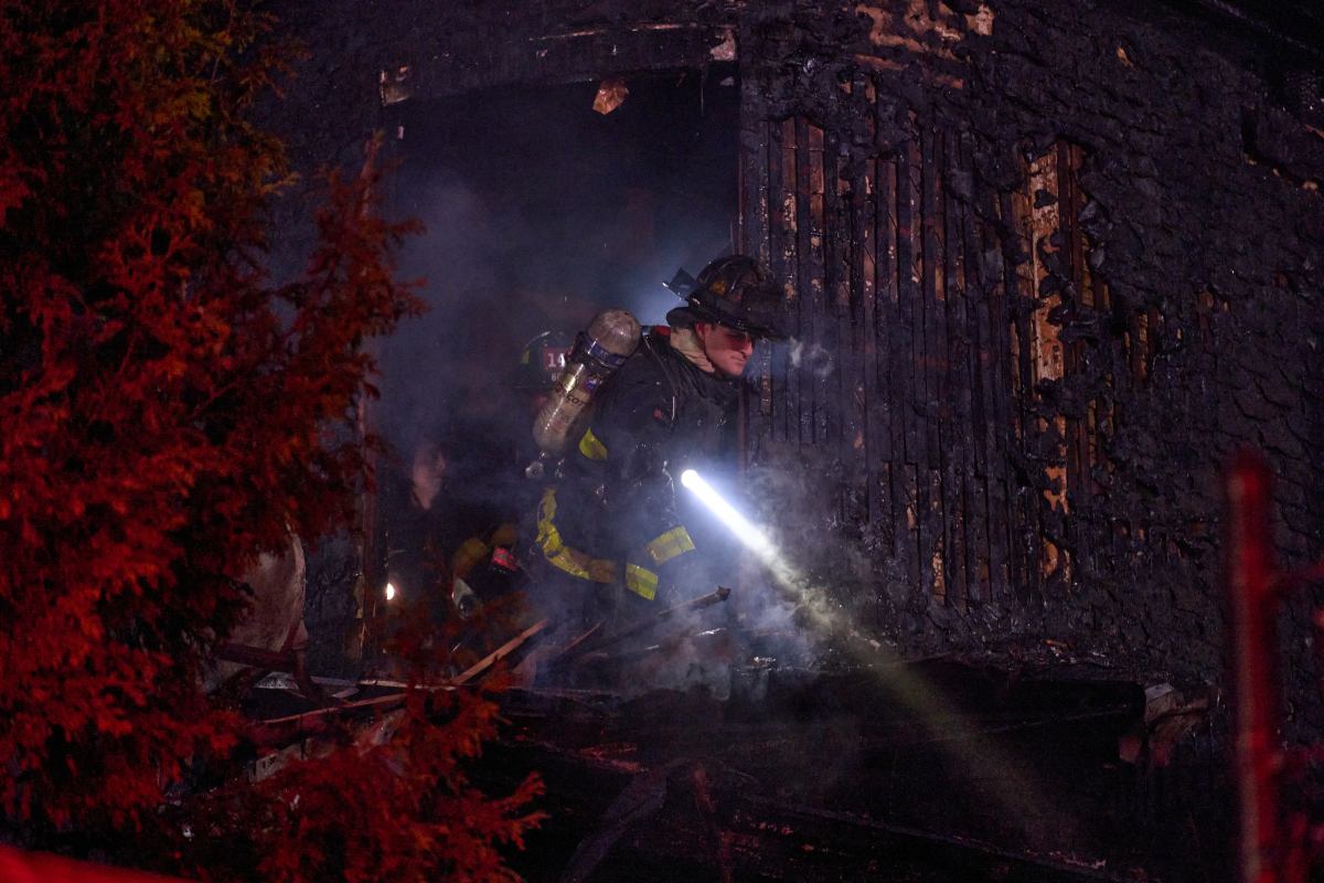 Two-alarm fire tears through vacant Bath Beach home • Brooklyn Paper
